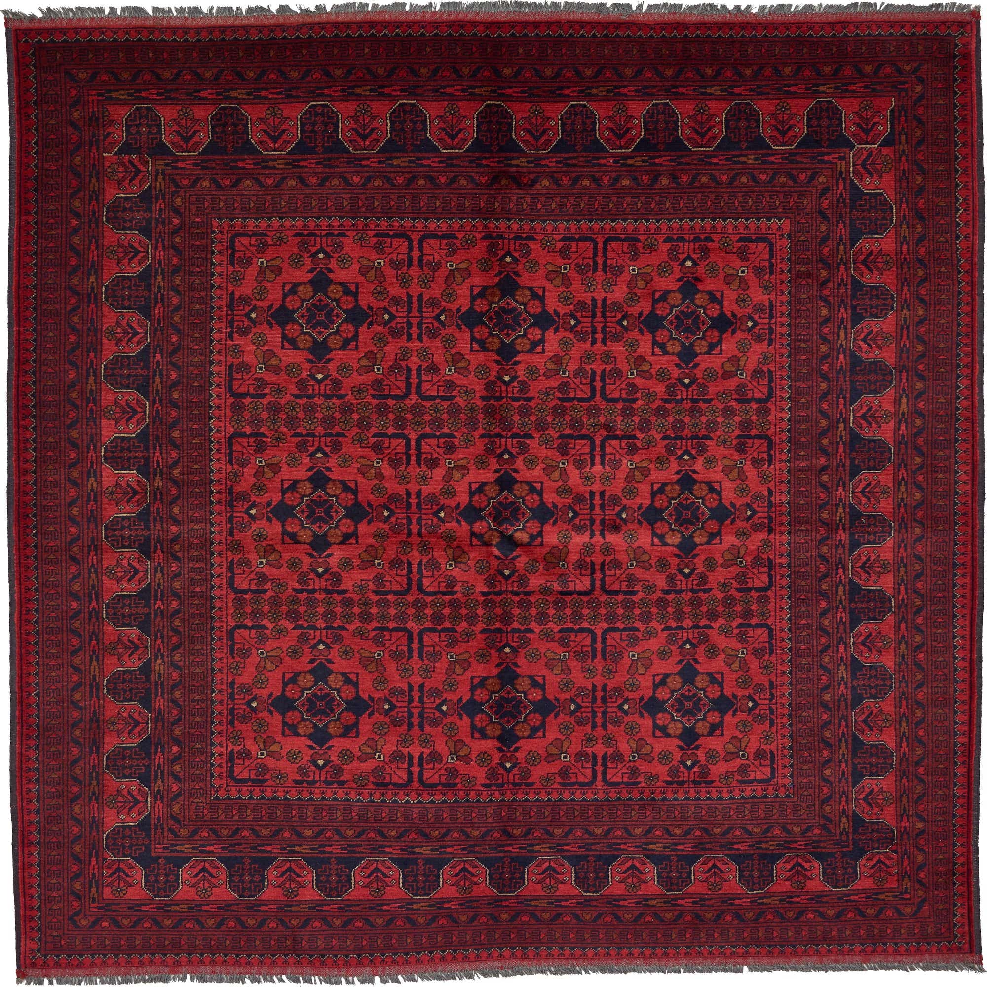 Red 5' 10 x 7' 5 Hand Knotted Khal Mohammadi Oriental Rug | eSaleRugs