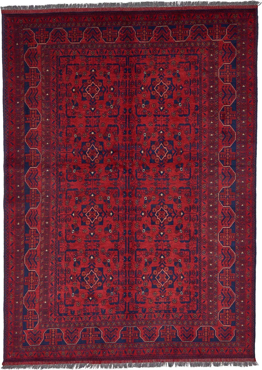 Red 5' 7 x 7' 9 Hand Knotted Khal Mohammadi Oriental Rug | eSaleRugs
