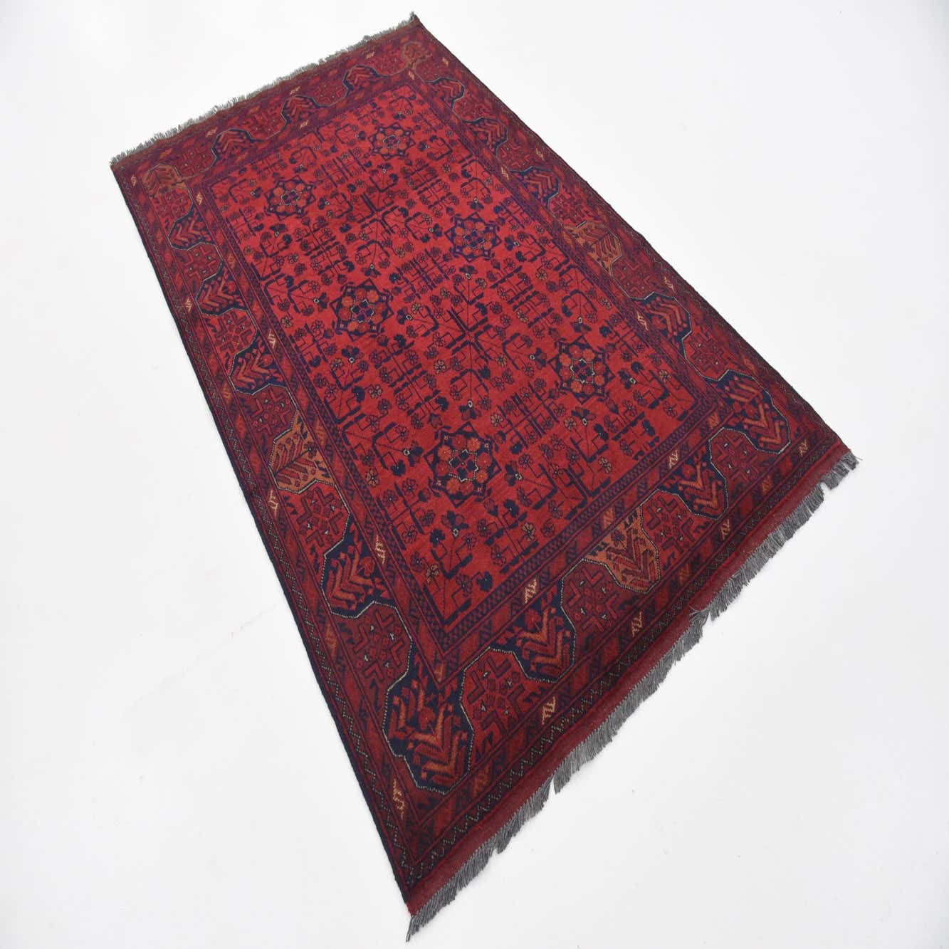 Red 4' 3 x 6' 5 Hand Knotted Khal Mohammadi Oriental Rug | eSaleRugs