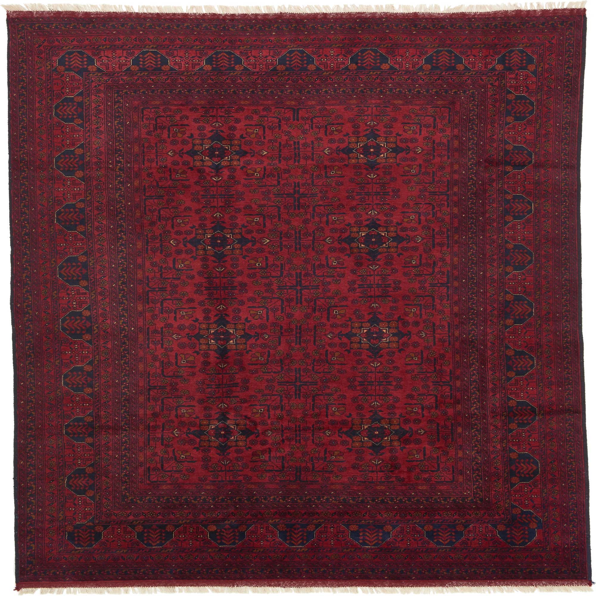 Red 6' 7 x 10' Hand Knotted Khal Mohammadi Oriental Rug | eSaleRugs