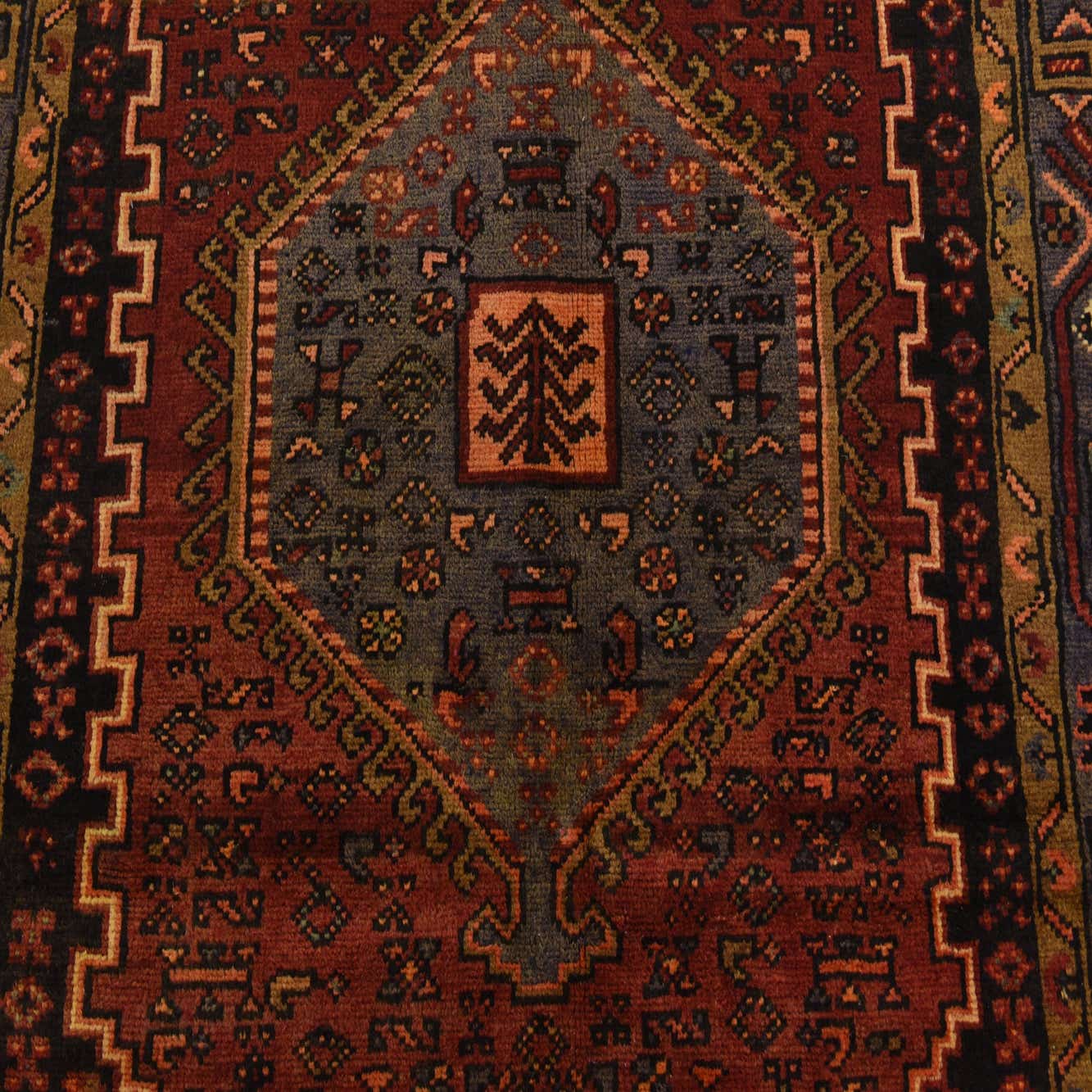 Plum Red 4' 6 x 6' 9 Hand Knotted Bidjar Persian Wool Rug | eSaleRugs
