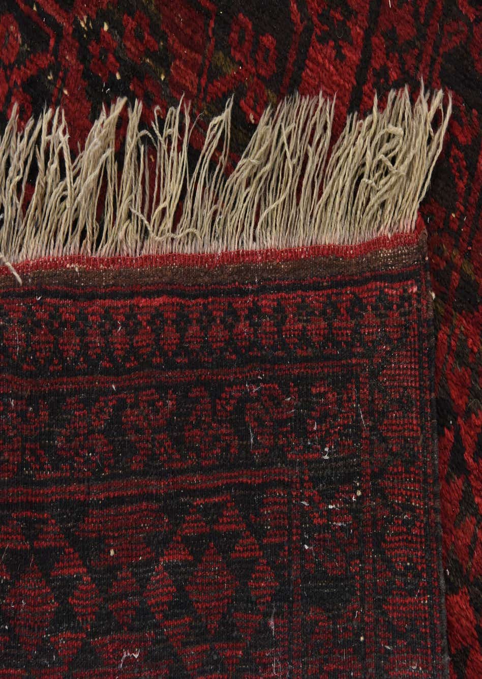 Red 7' 11 x 10' 5 Hand Knotted Afghan Akhche Wool Rug | eSaleRugs