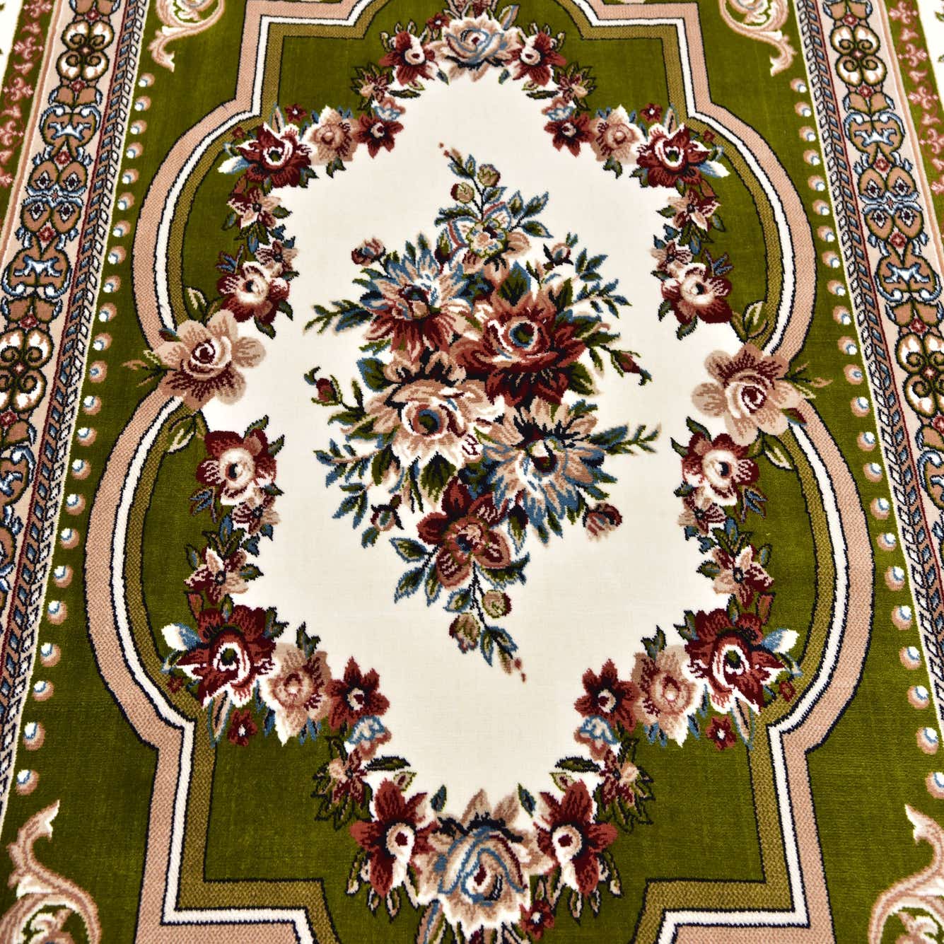 Green 6' 7 x 10' 4 Classic Aubusson Rug | eSaleRugs