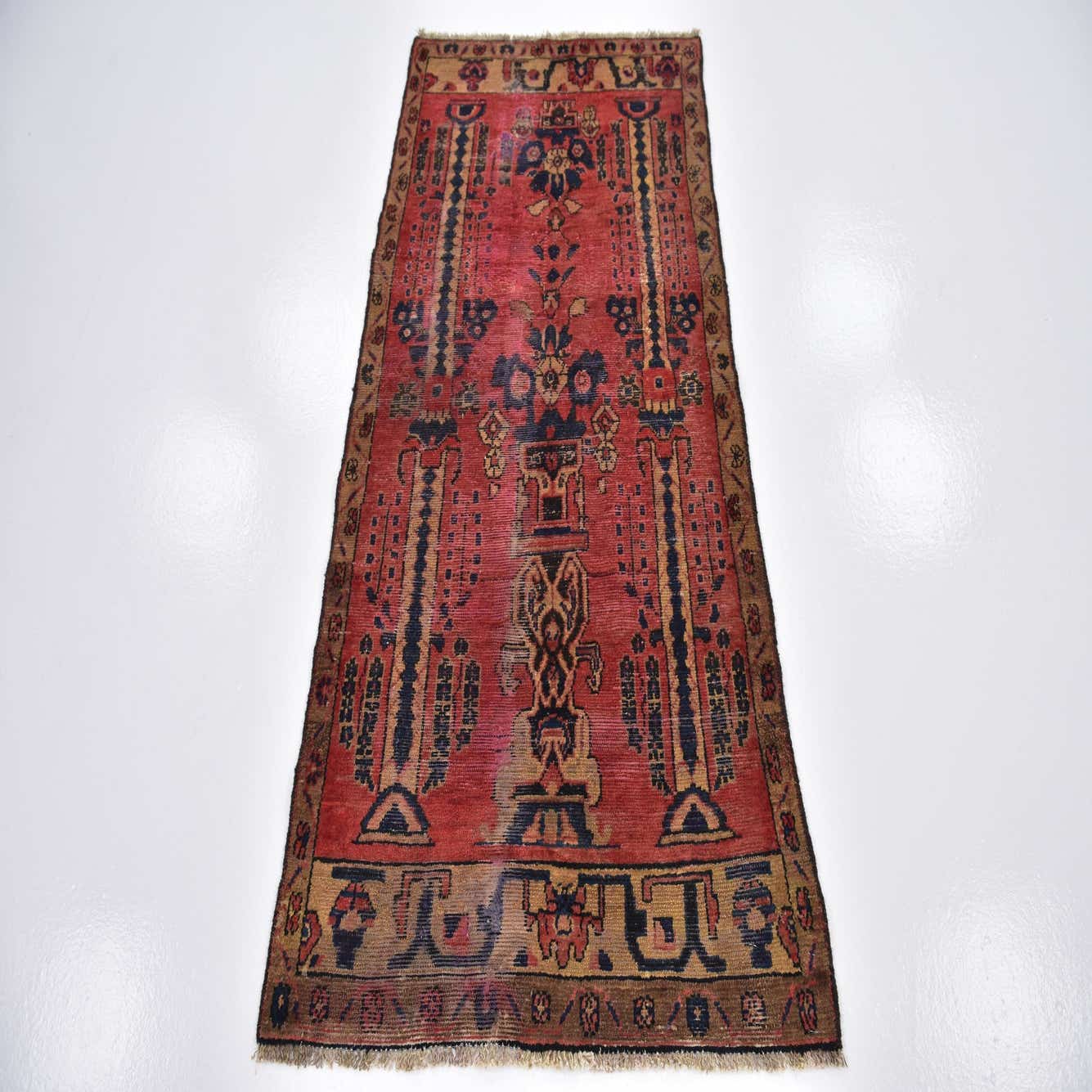 Red 2' 10 x 6' Hand Knotted Aran Persian Wool Runner Rug | eSaleRugs