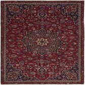 Red 5' 8 x 8' 9 Hand Knotted Mashad Persian Wool Rug | eSaleRugs