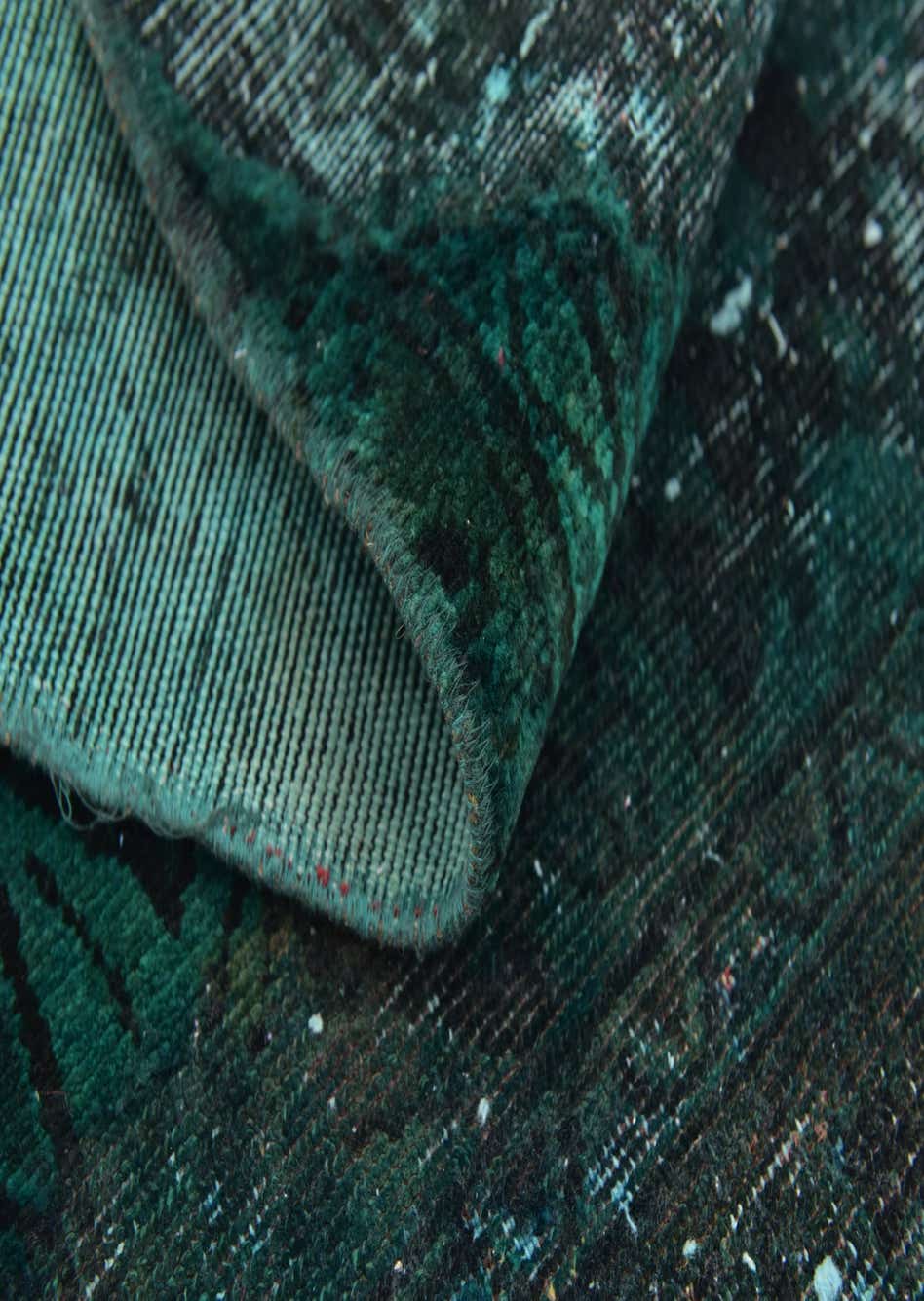 Hunter Green 3' x 4' Hand Knotted Ultra Vintage Persian Wool Rug ...