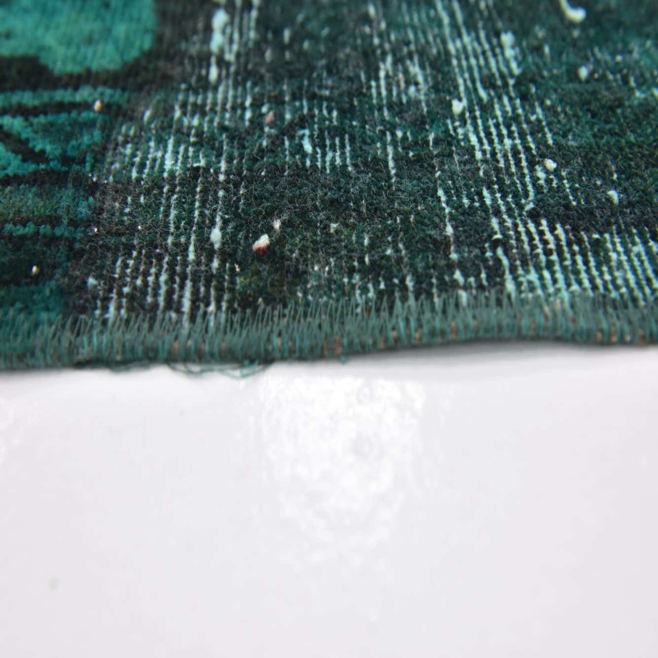 Hunter Green 3' x 4' Hand Knotted Ultra Vintage Persian Wool Rug ...