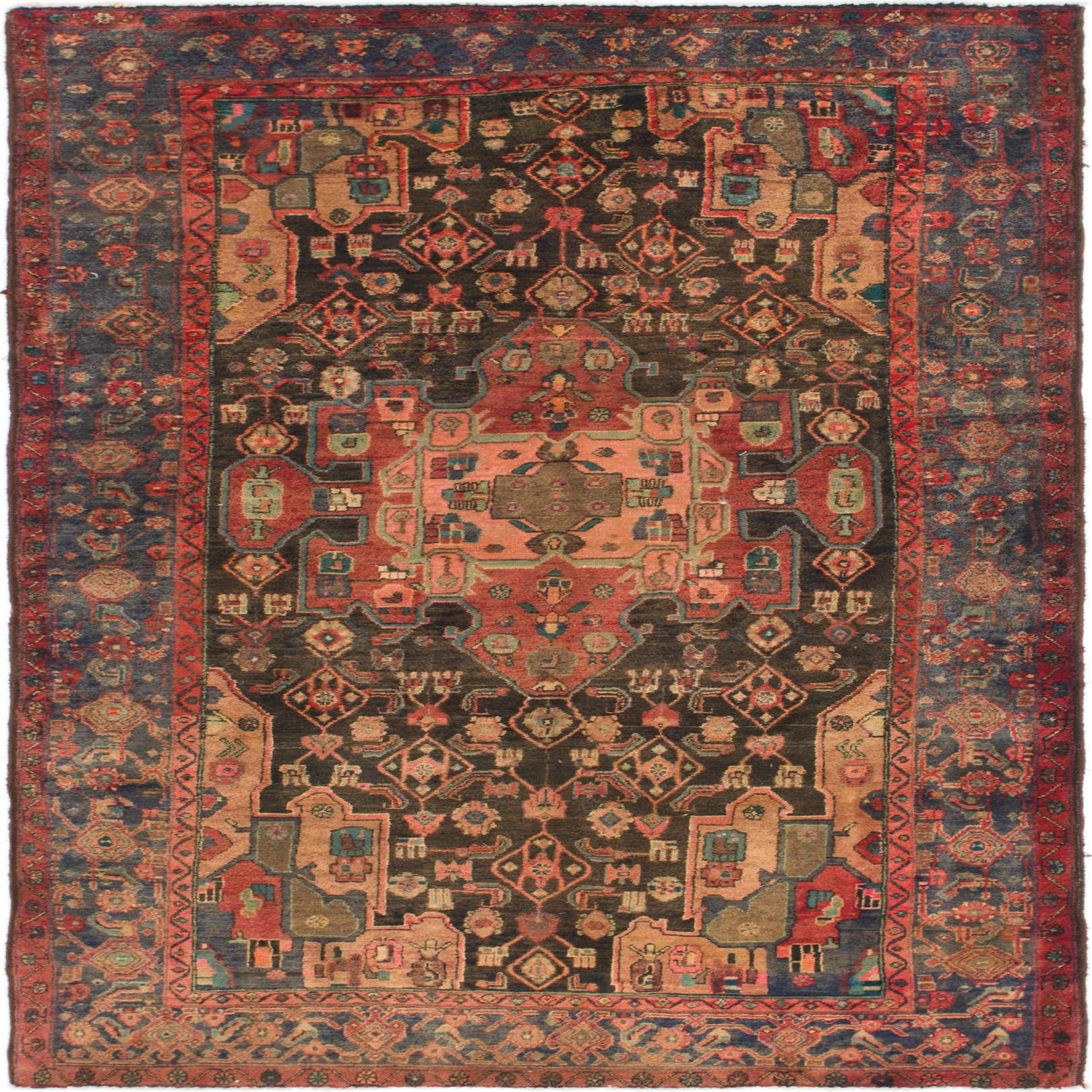 Black 5' x 9' 5 Nahavand Persian Runner Rug | eSaleRugs