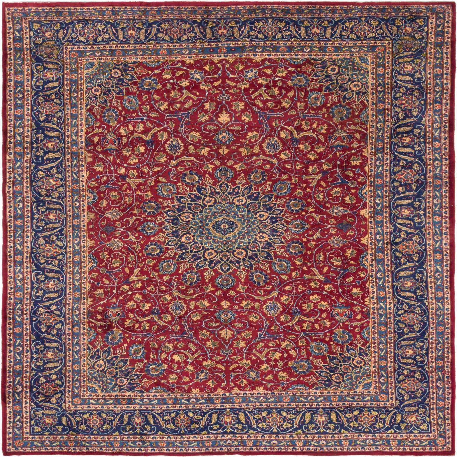Red 9' 9 x 12' 8 Hand Knotted Kashmar Persian Wool Rug | HandKnotted.com