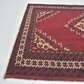 Red 4' x 7' Hand Knotted Ferdos Persian Wool Rug | Rugs.com