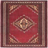 Red 4' x 7' Hand Knotted Ferdos Persian Wool Rug | Rugs.com