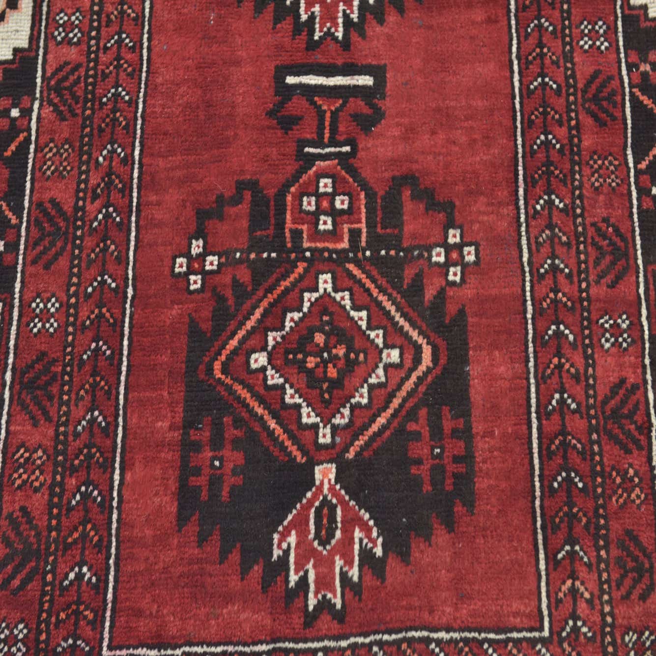 Red 4' x 6' 5 Hand Knotted Ferdos Persian Wool Rug | eSaleRugs