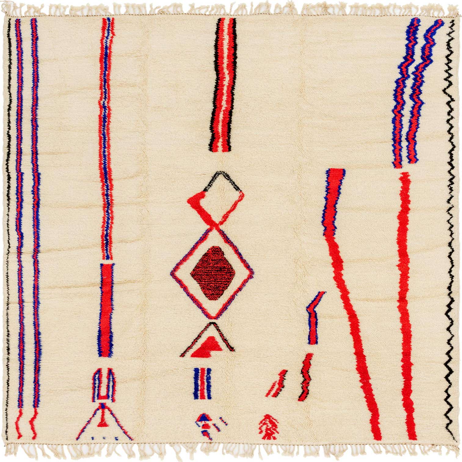 Cream 9' 4 x 11' 9 Moroccan Rug | Rugs.com