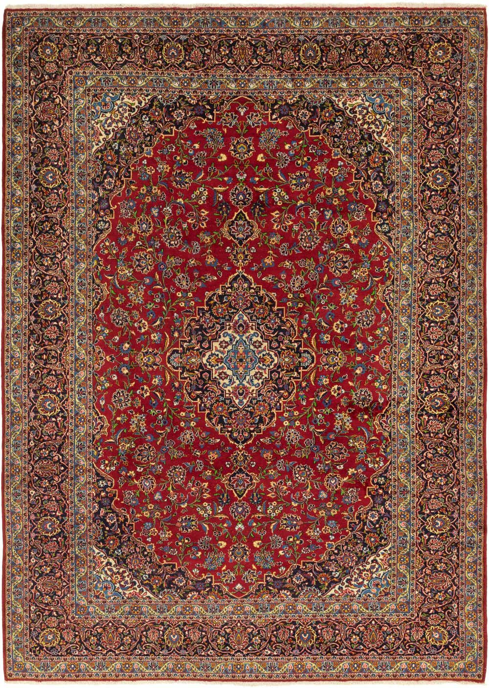 Red 10' 5 x 14' 3 Kashan Persian Rug | Rugs.com