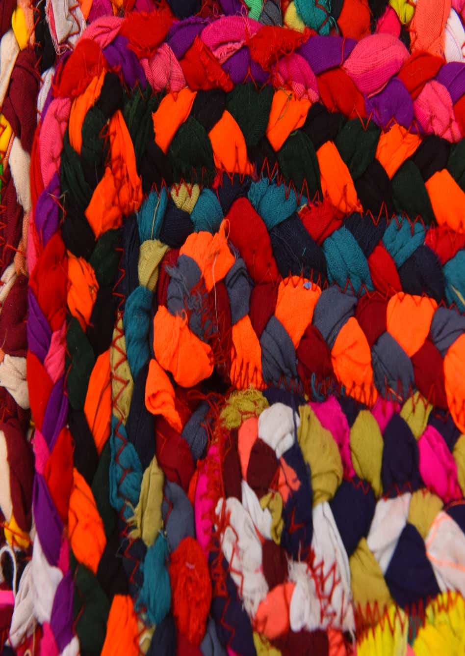 Multicolor 10' x 14' Braided Chindi Rug | Rugs.com