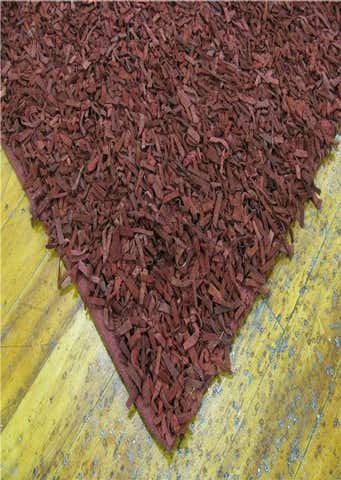 Burgundy 5' 7 x 7' 7 Hand Knotted Shag Rug | eSaleRugs