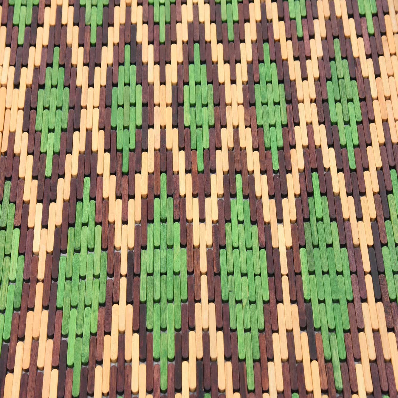 Green 2' 6 x 10' Hand Knotted Wooden Wood Runner Rug | eSaleRugs