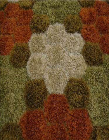 Orange 5' x 7' 3 Textured Shag Rug | eSaleRugs