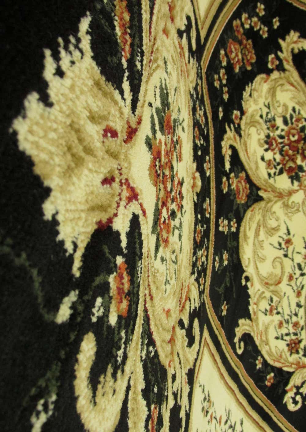Black 6' 7 x 9' 10 Classic Aubusson Rug | eSaleRugs
