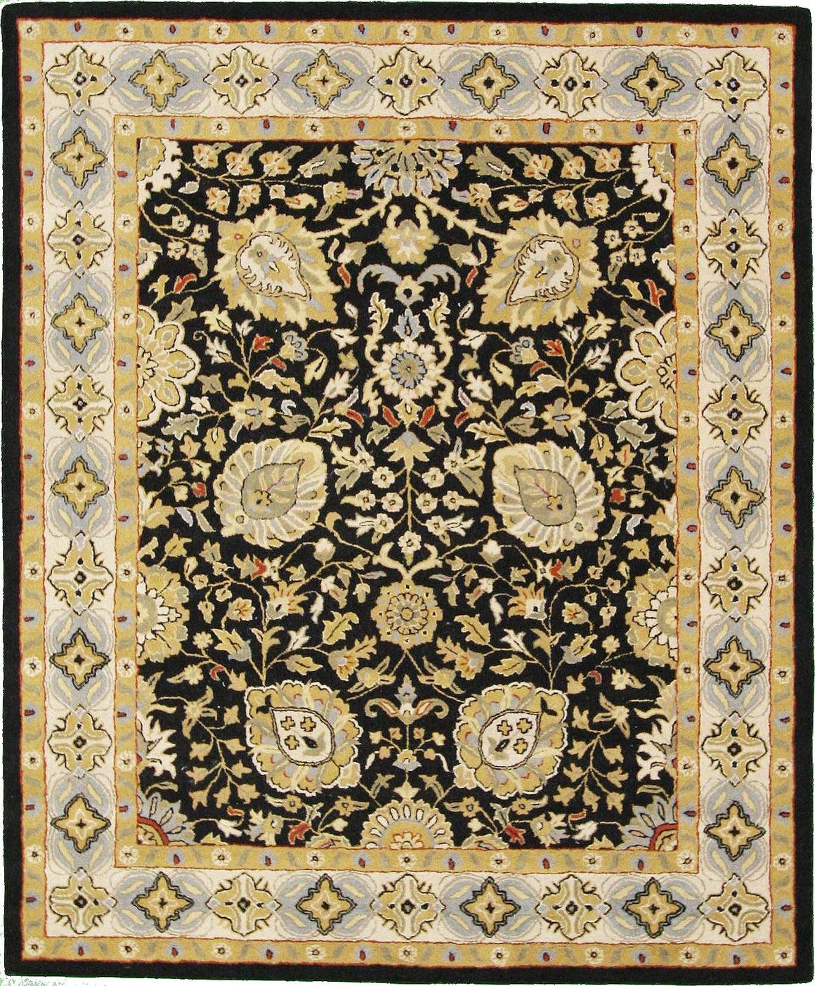 Black 8' 2 x 9' 10 Classic Agra Rug | eSaleRugs