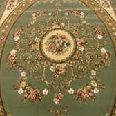 Green 6' 7 x 9' 10 Classic Aubusson Rug | eSaleRugs