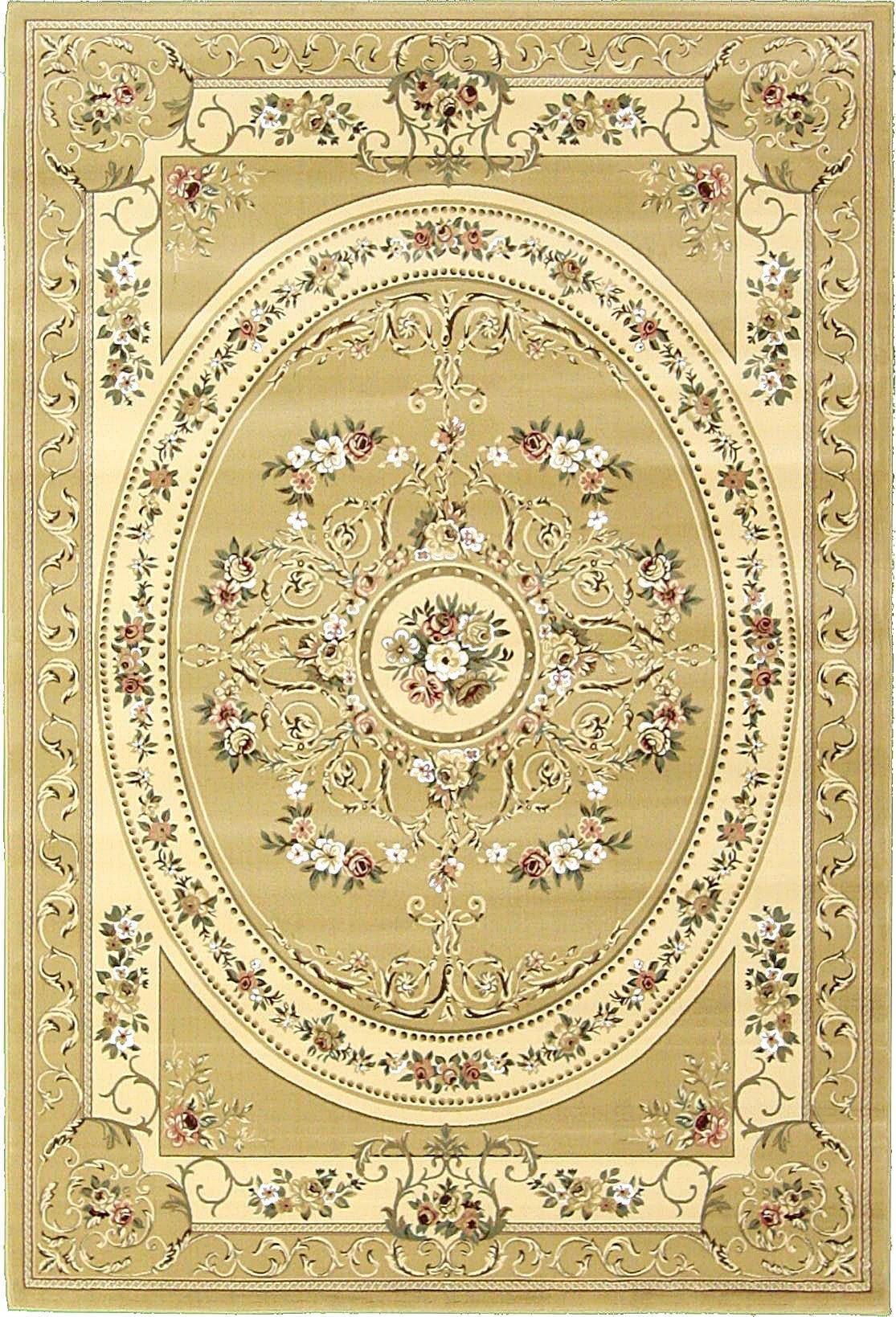 Beige 6' 7 x 9' 10 Classic Aubusson Rug | eSaleRugs