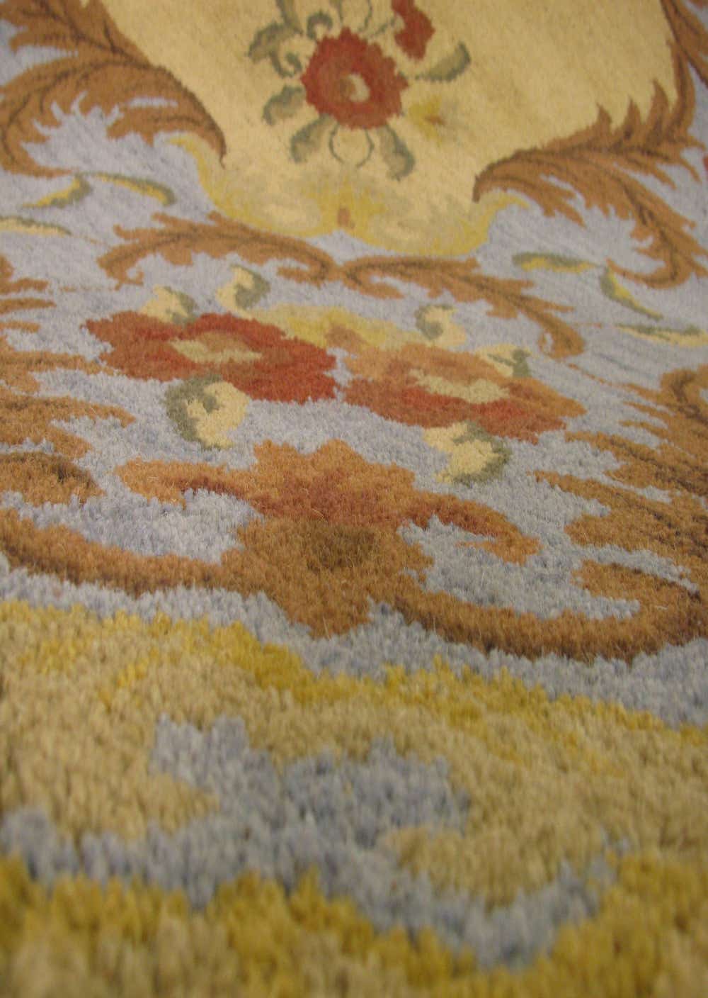 Gold 9' 9 x 9' 9 Classic Aubusson Square Rug | eSaleRugs