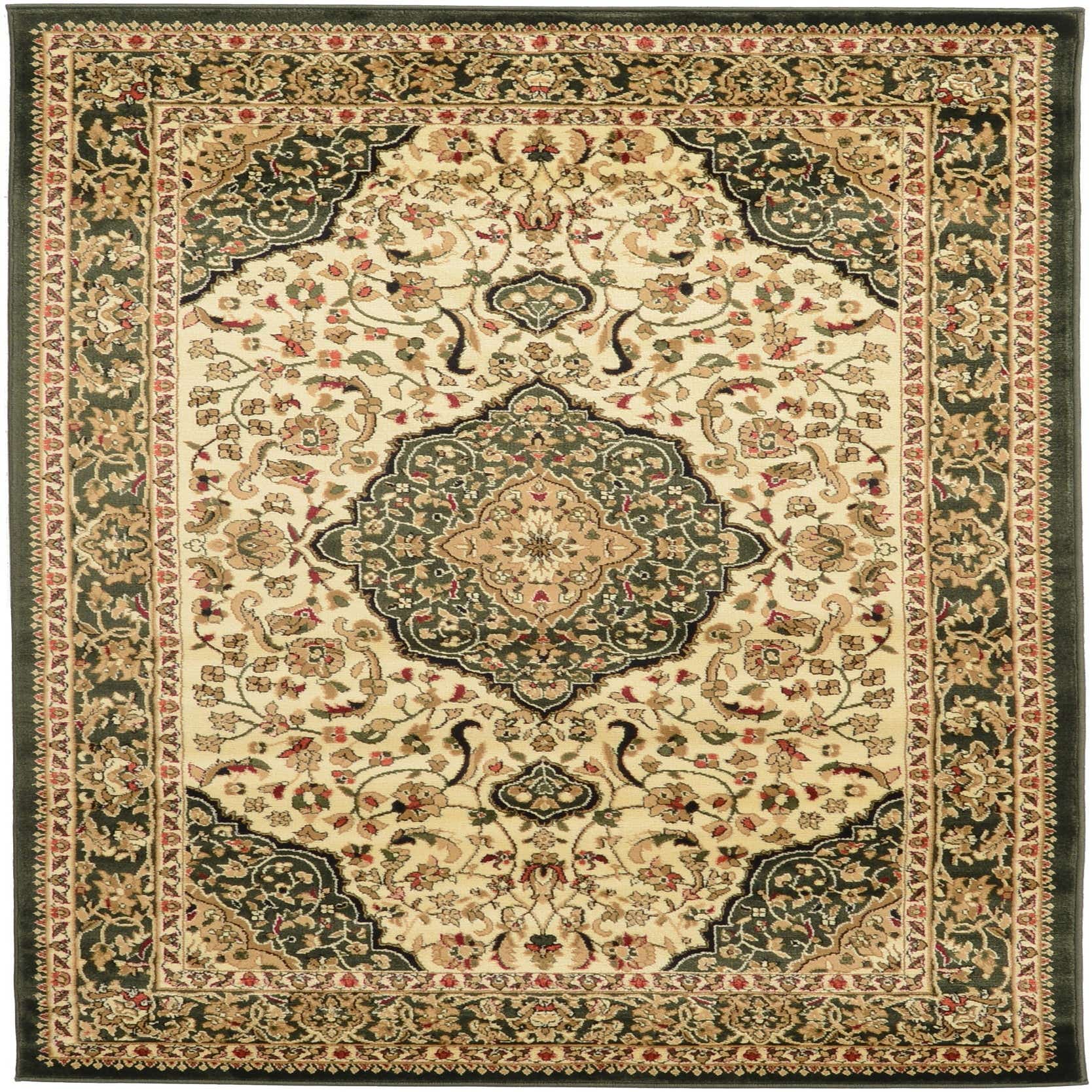Ivory 5' x 7' 7 Kashan Design Rug | eSaleRugs