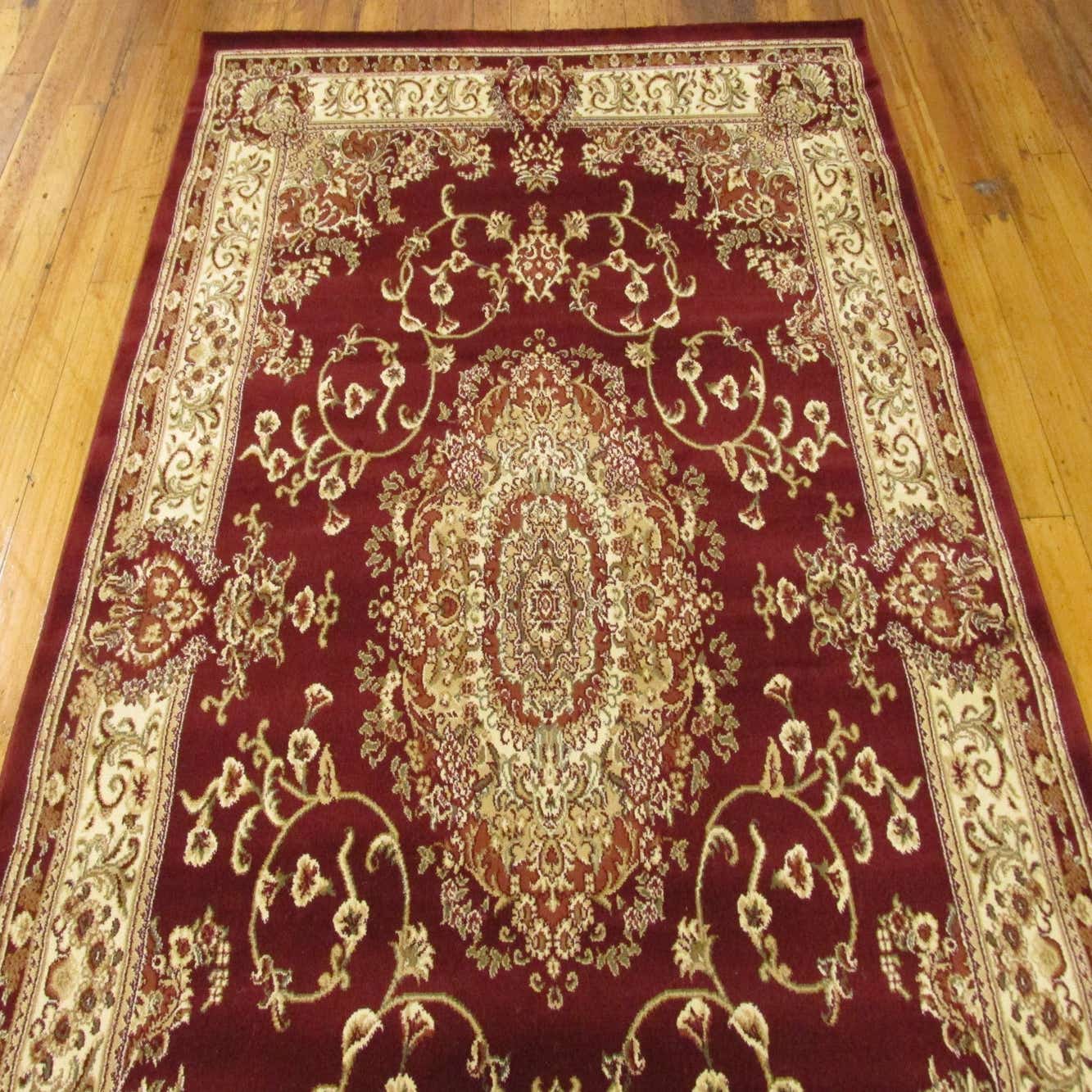 Burgundy 5' x 7' 3 Tabriz Design Rug | eSaleRugs