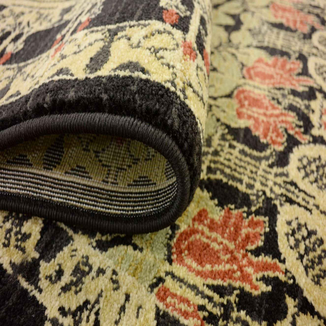 Black 2' 7 x 10' Kensington Runner Rug | eSaleRugs