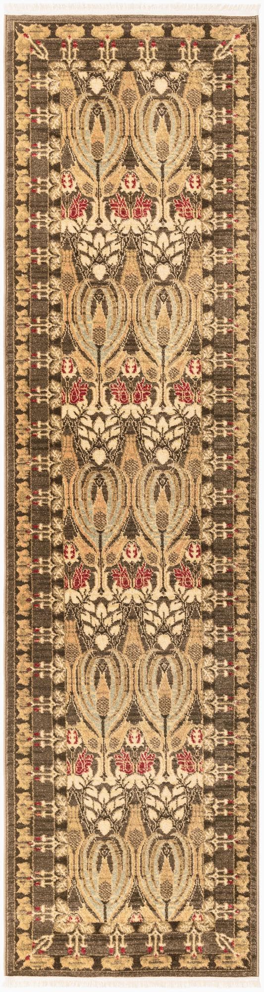 Brown 2' 7 x 10' Kensington Runner Rug | eSaleRugs