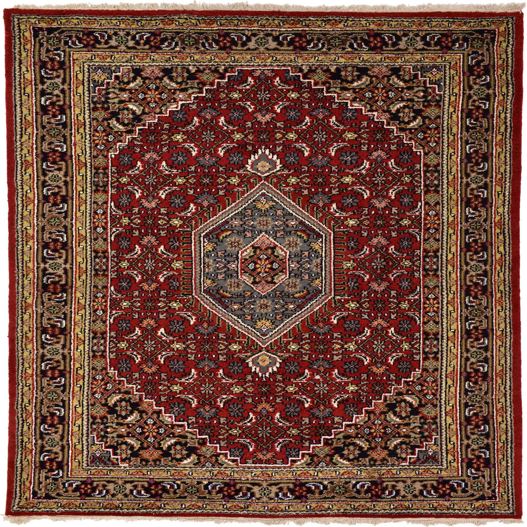 Red 6' 7 x 9' 10 Hand Knotted Bidjar Wool Rug | eSaleRugs