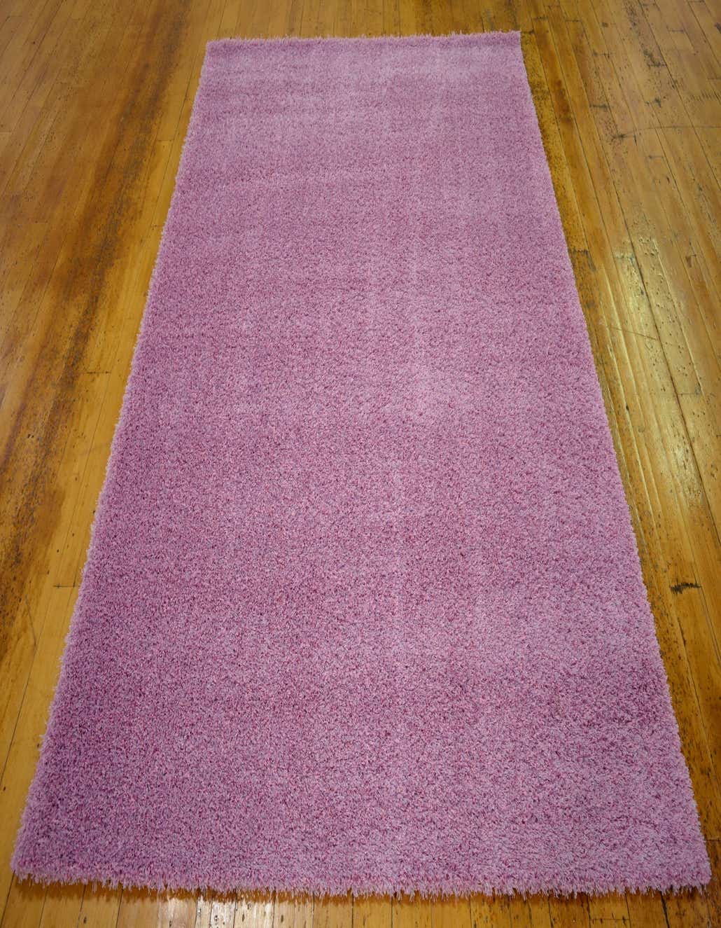 Pink 5' 3 x 7' 7 Solid Shag Rug | eSaleRugs