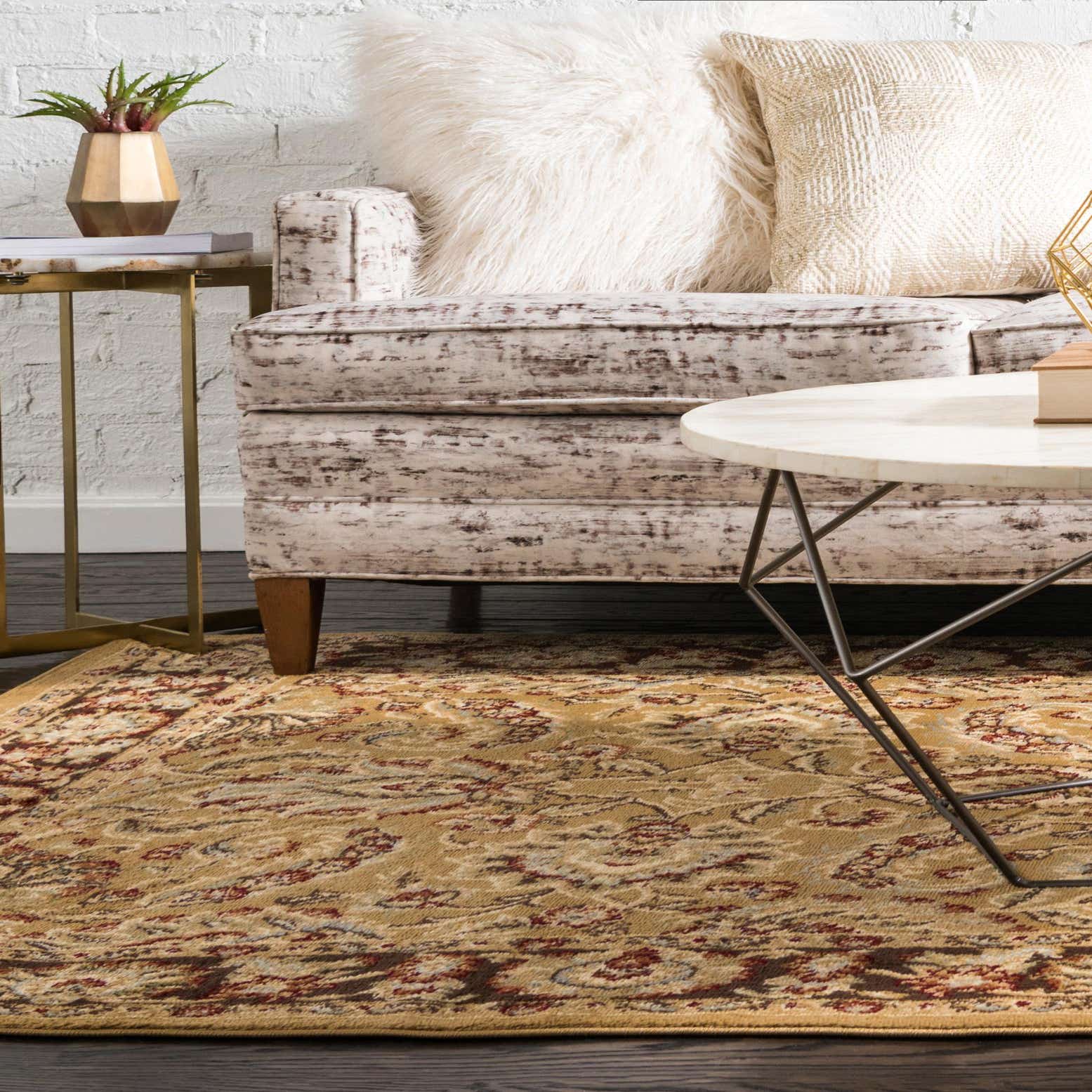 Tan 9' x 12' Classic Agra Rug | eSaleRugs