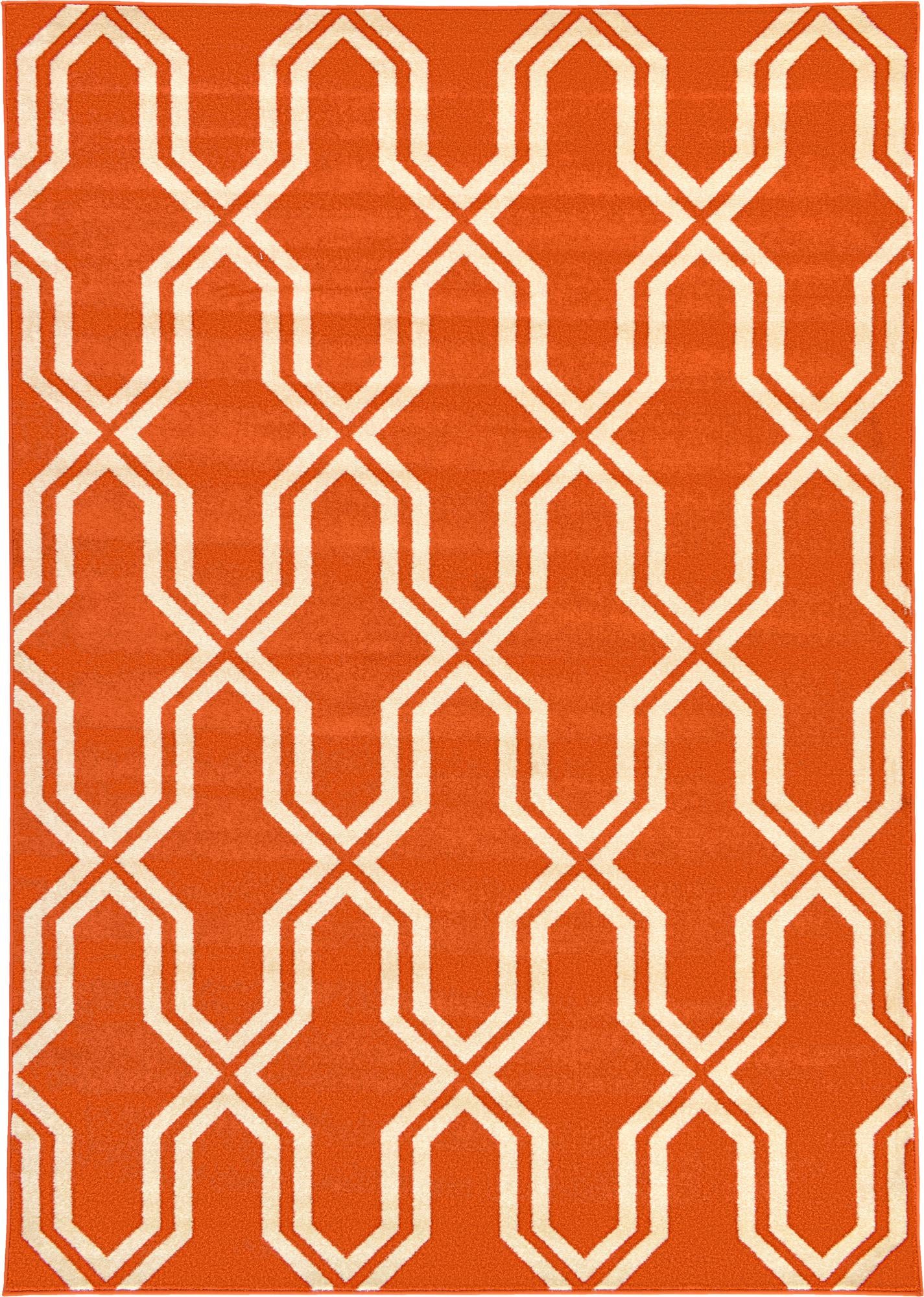 Rust Red 7' x 10' Trellis Rug | Rugs.ca