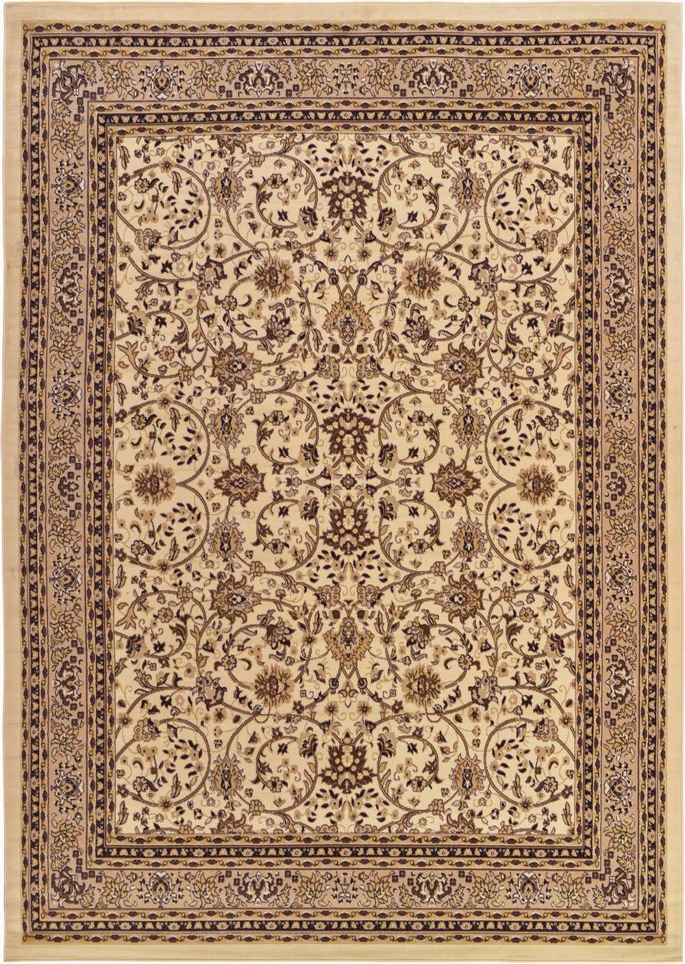 Ivory 9' 10 x 13' Kashan Design Rug | eSaleRugs