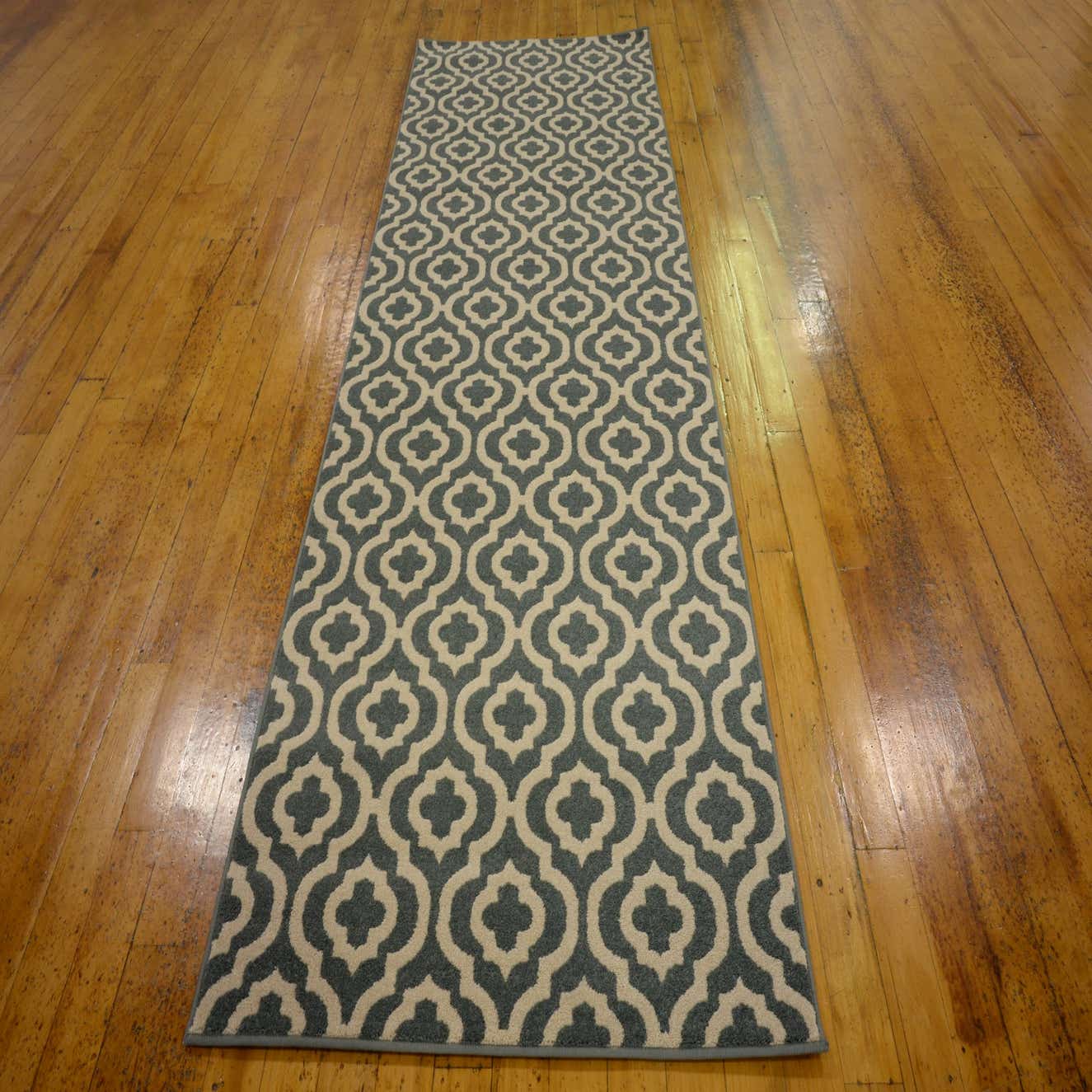 Light Blue 3' 3 x 10' Trellis Runner Rug | eSaleRugs