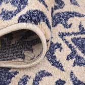 Blue 7' x 10' Damask Rug | Rugs.ca