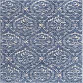 Blue 5' x 8' Damask Rug | eSaleRugs