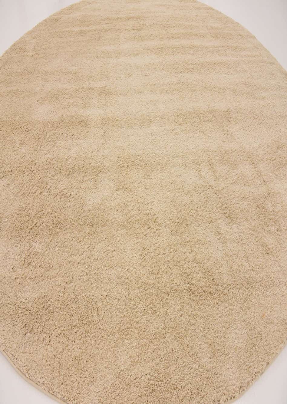 Beige 13' x 13' Solid Frieze Round Rug | eSaleRugs