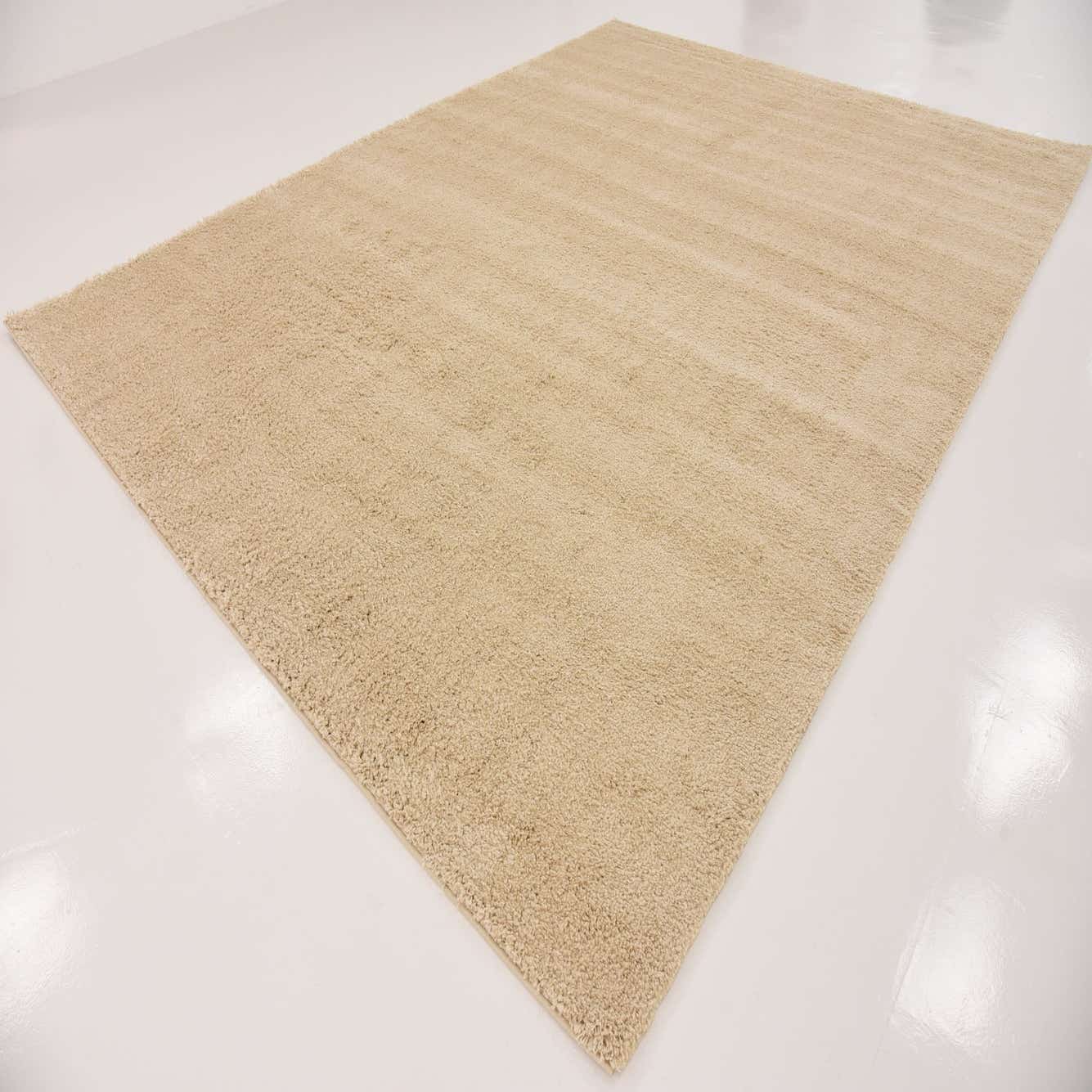 Beige 9' x 12' Solid Frieze Rug | eSaleRugs