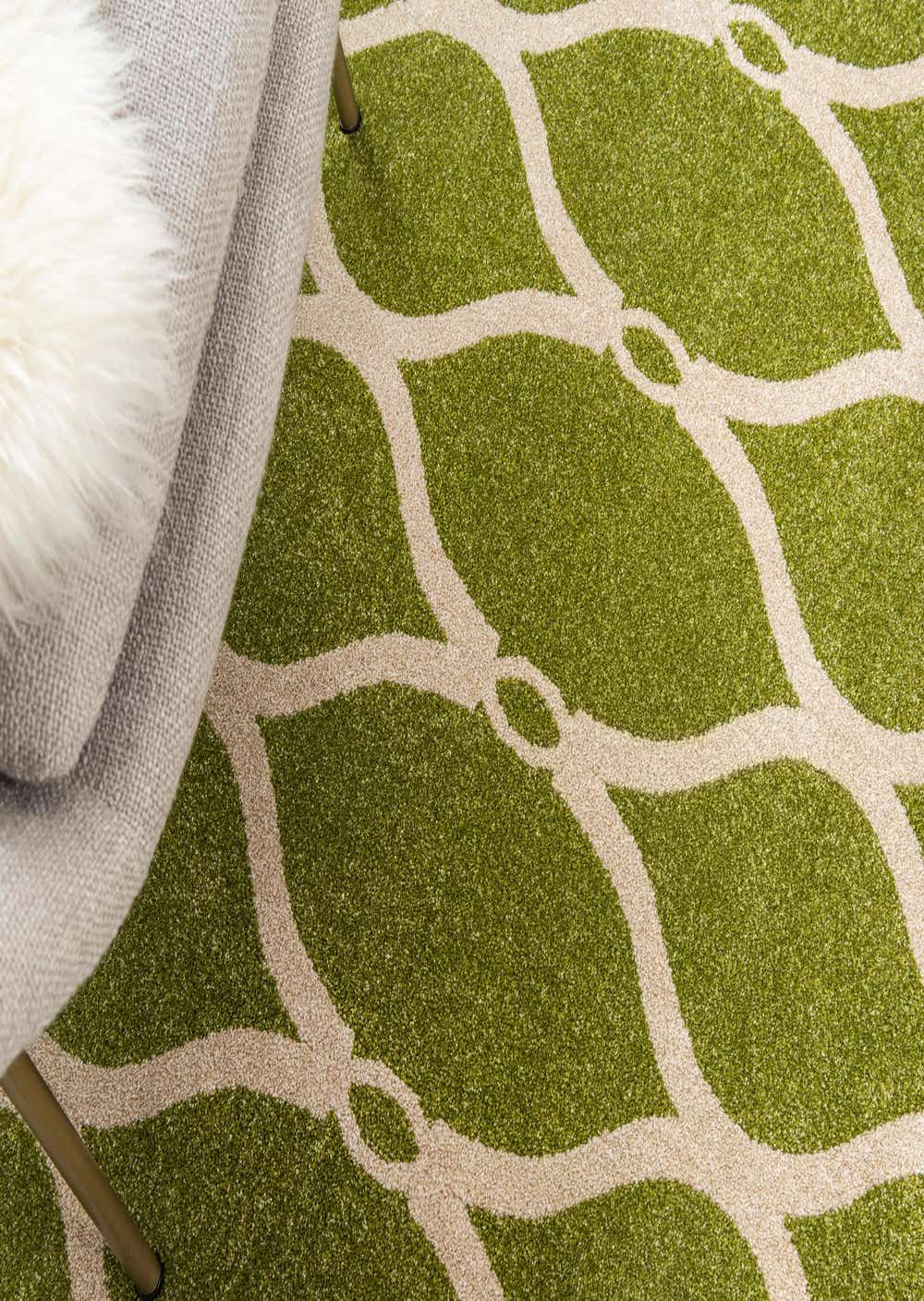 Green 9' x 12' Trellis Rug | eSaleRugs