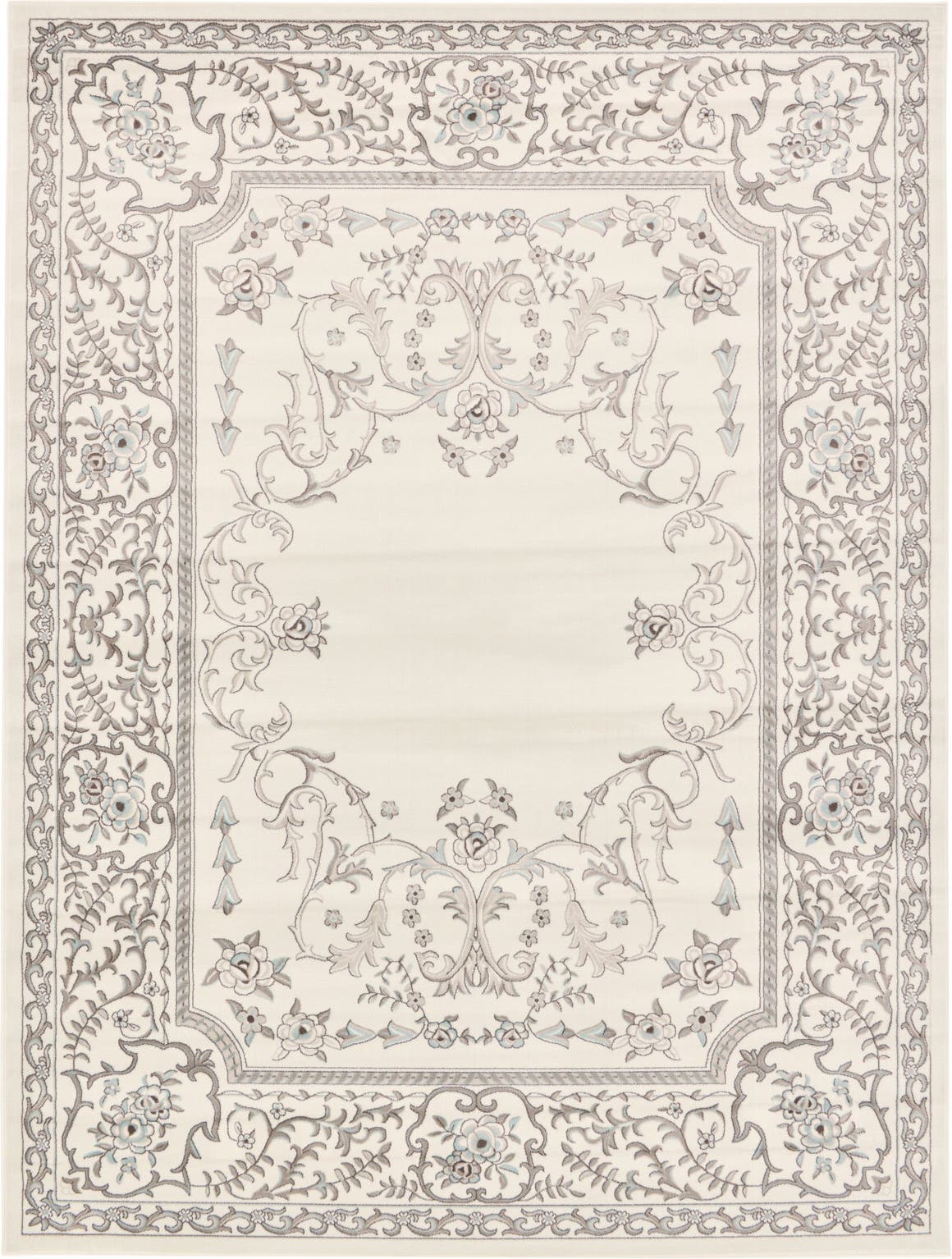 Ivory 9' 10 x 13' 2 Kerman Design Rug | eSaleRugs