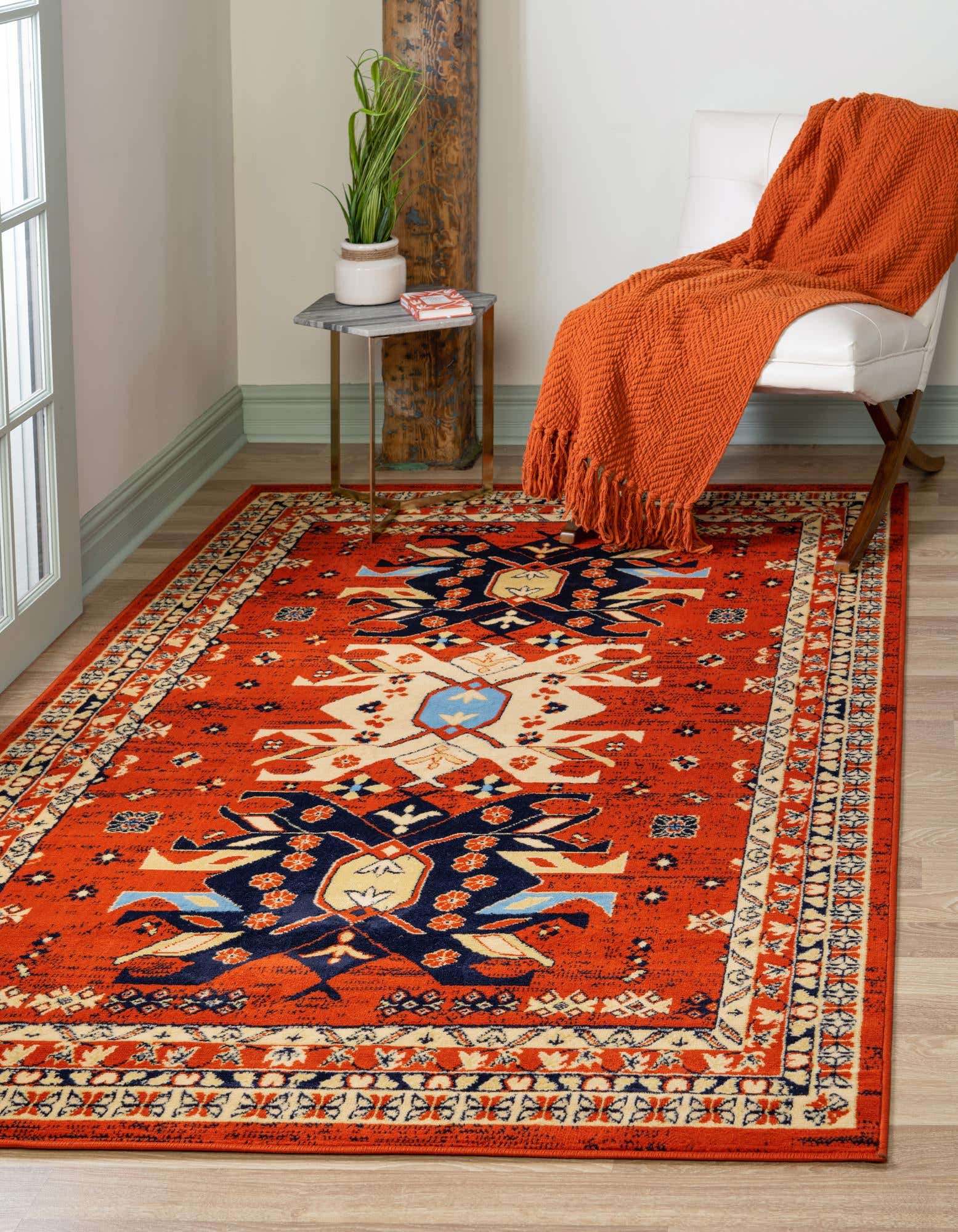 Terracotta 9' 10 x 13' Heriz Design Rug | eSaleRugs