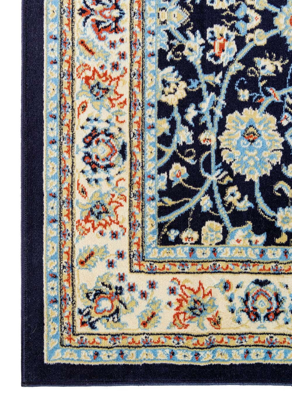 Navy Blue 7' x 10' Kashan Design Rug | eSaleRugs