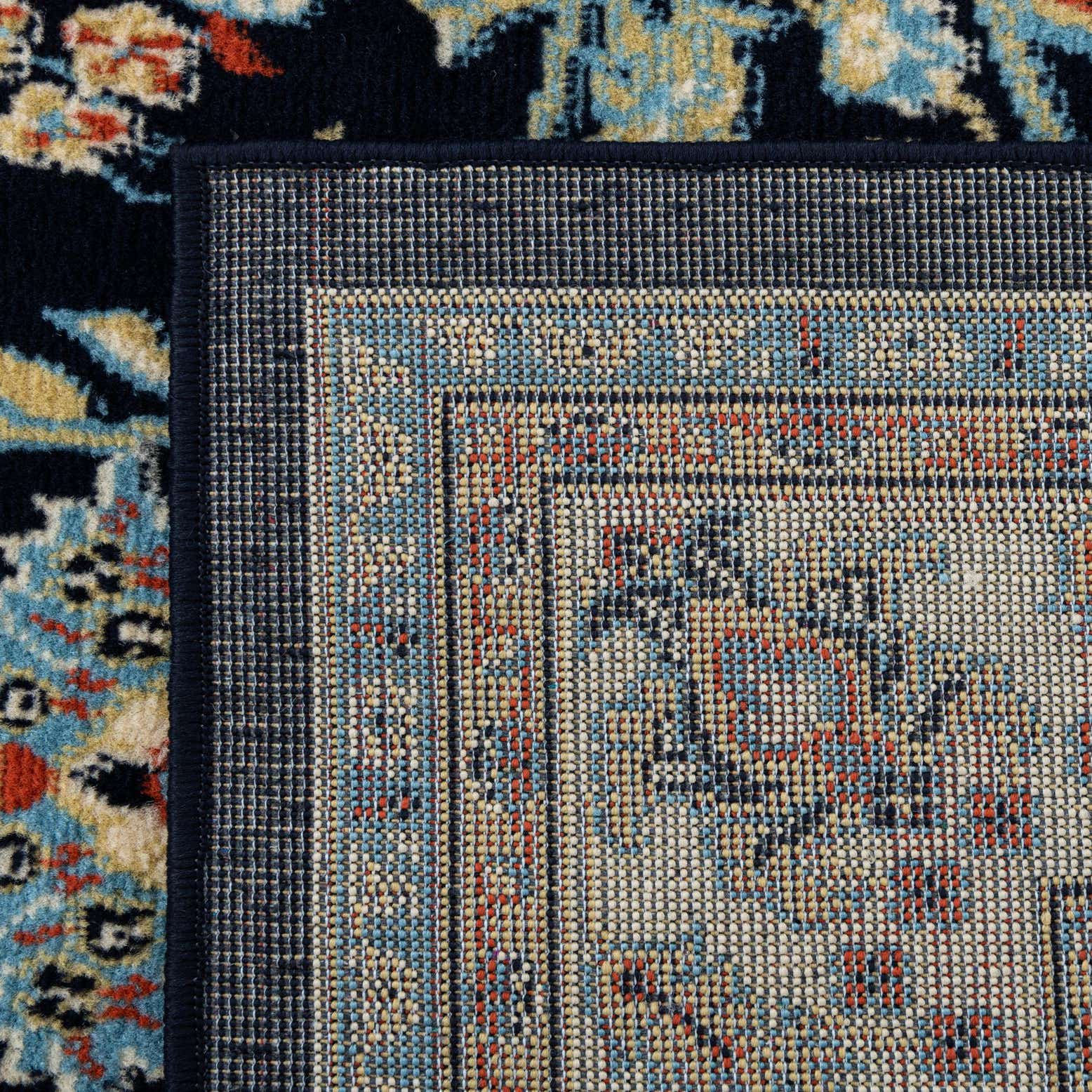 Navy Blue 8' x 10' Kashan Design Rug | eSaleRugs