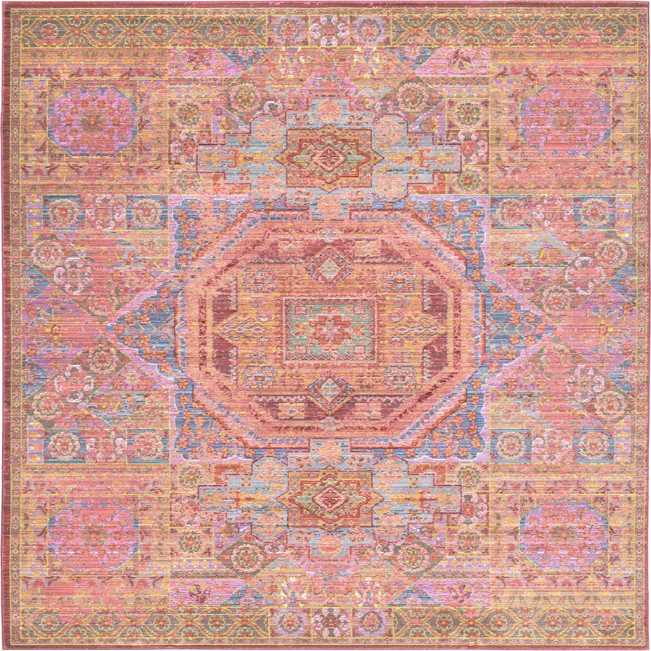 Peach 5' x 8' Aqua Rug | eSaleRugs