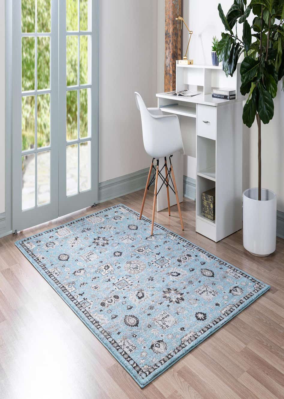 Light Blue 9' x 12' Heritage Rug | eSaleRugs