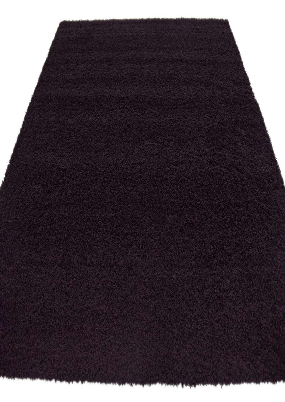 Jet Black 8' x 8' Solid Shag Square Rug | Rugs.com