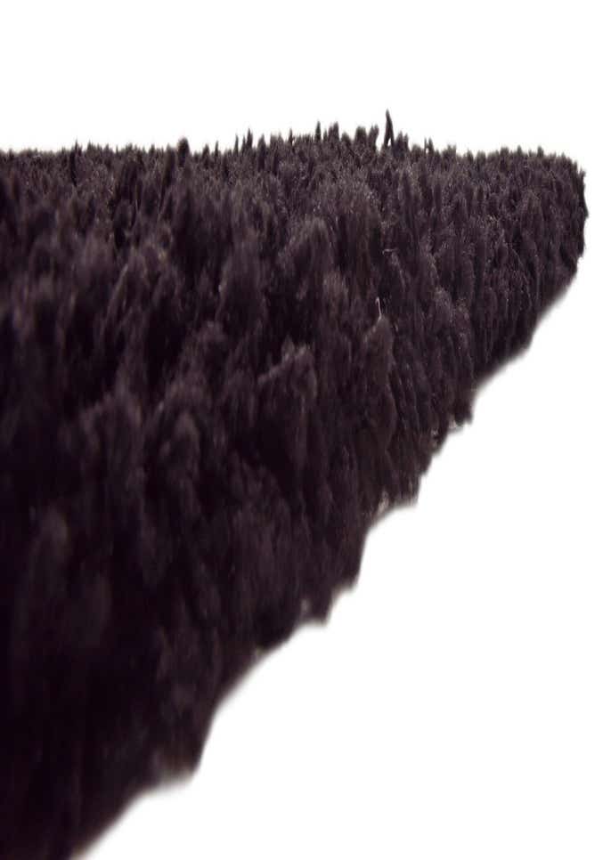 Jet Black 8' x 8' Solid Shag Square Rug | Rugs.com